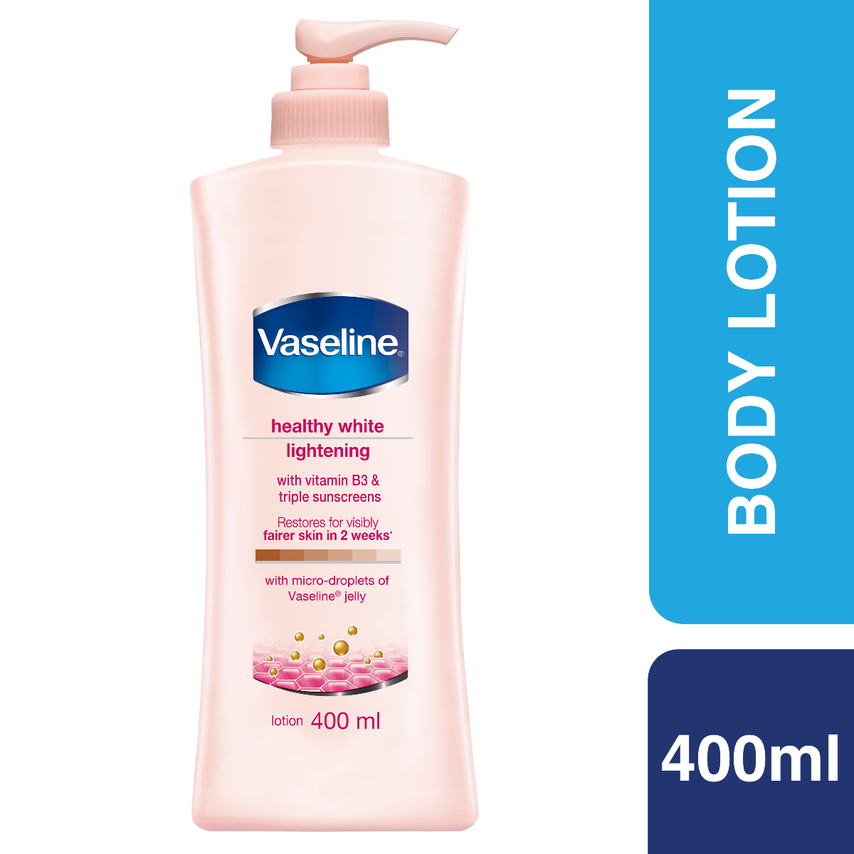 Vaseline Healthy White Lightening Body Lotion Per Carton 12 Pieces 400ml